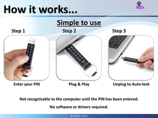 Datashur Presentation pin flash drive - Kingfin | PPT