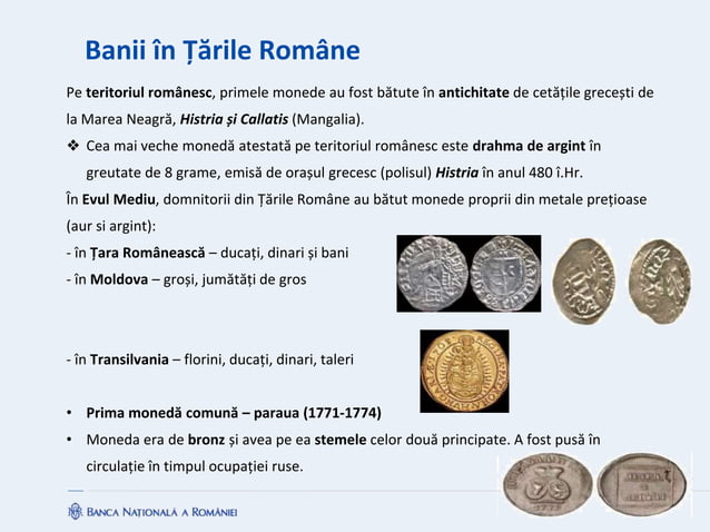 Istoria banilor | PPTX