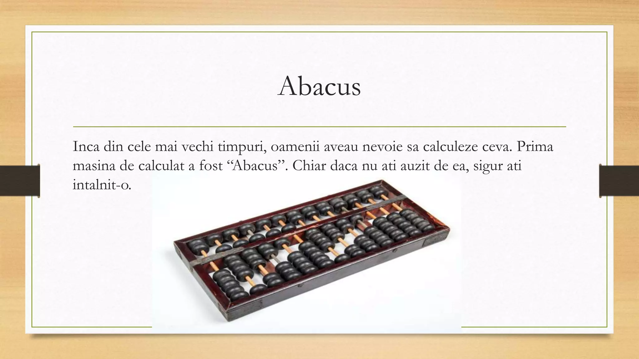 Istoria primului calculator | PPTX