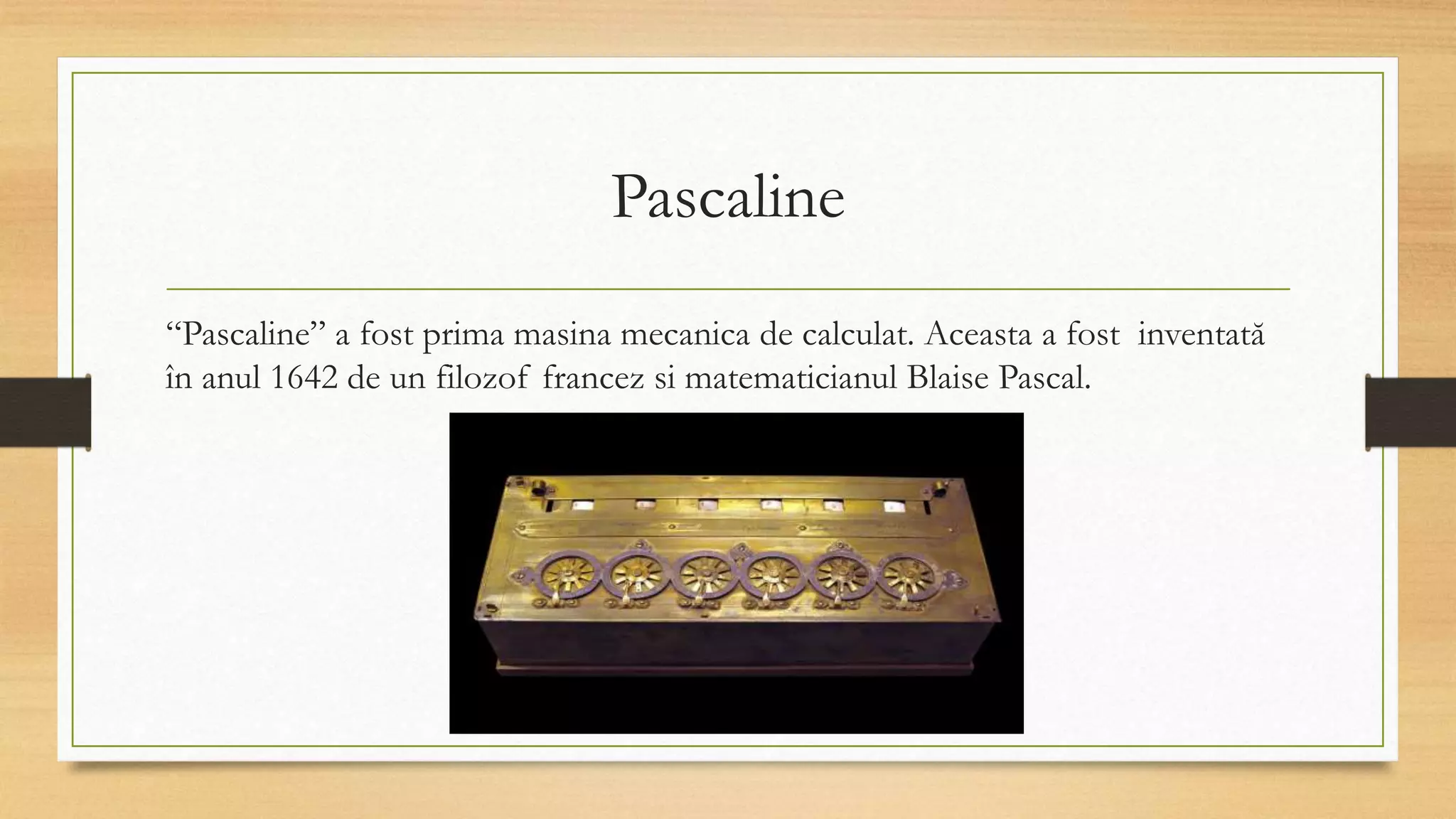 Istoria primului calculator | PPTX