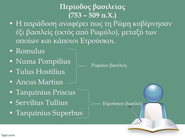 Η ιστορία της Ρώμης: Η ίδρυση της Ρώμης και η οργάνωσή της | PPSX