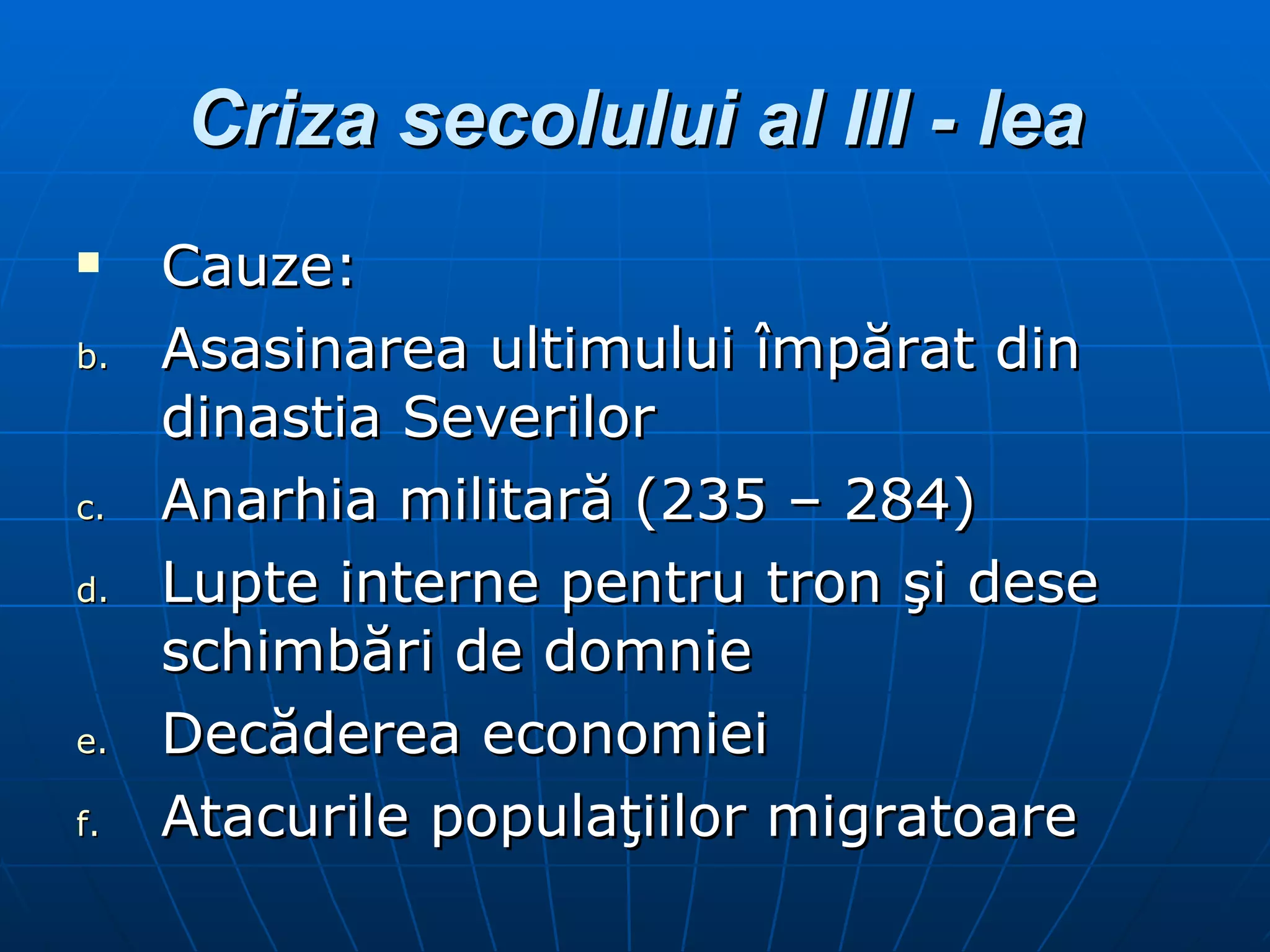 Istorie Principatul Si Dominatul | PPT