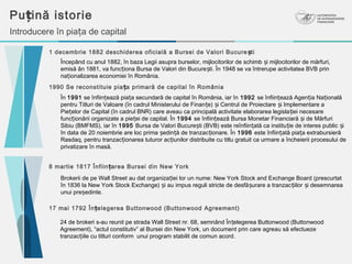 Istoric Piata de Capital | PPT