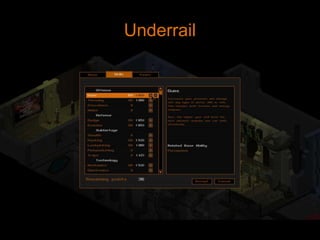 Making of Underrail (PC, RPG) | PPTX
