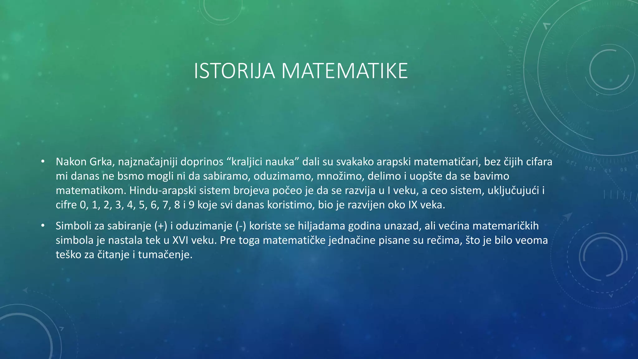 Istorija matematike | PPTX