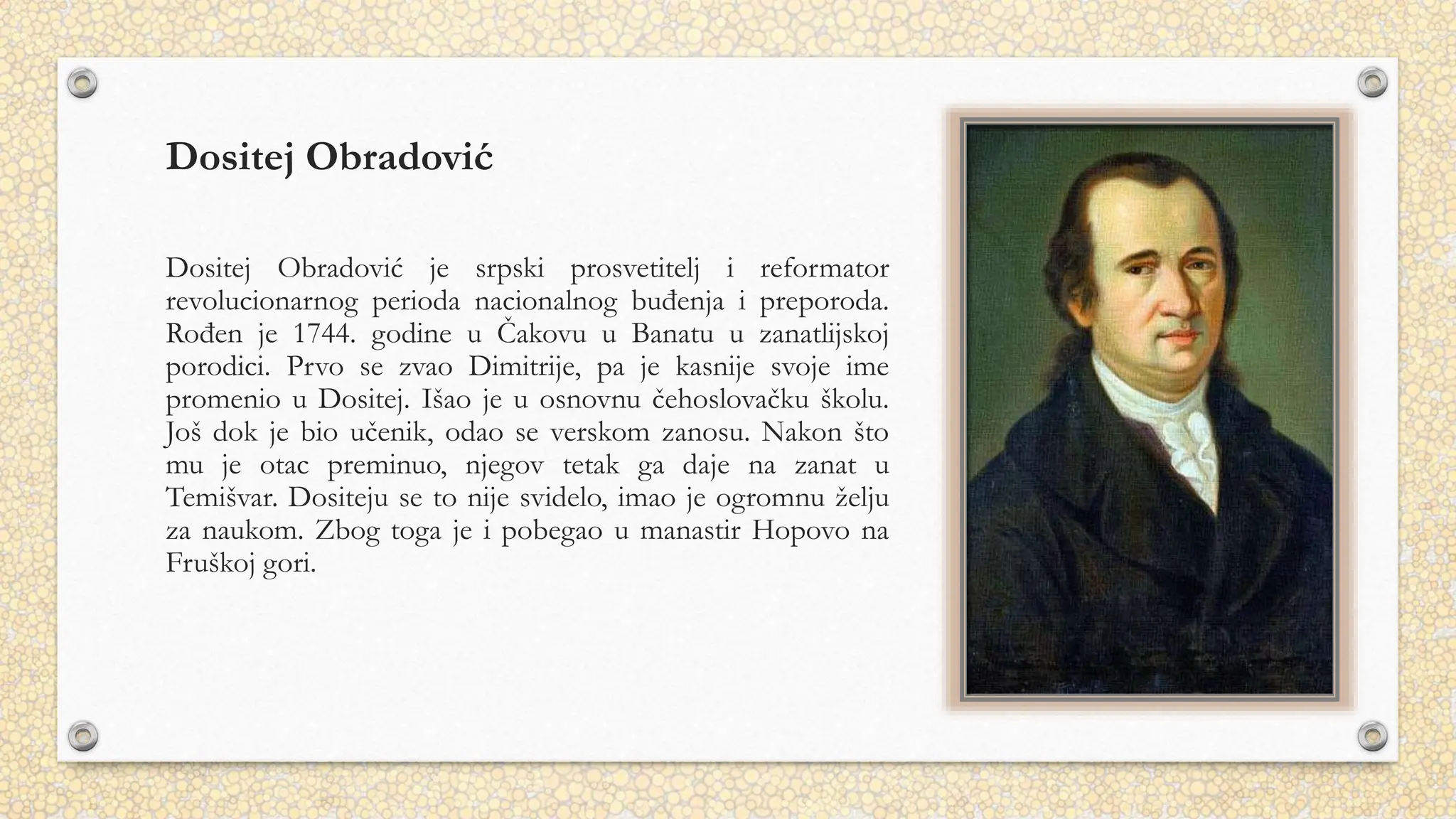 Istorija Dositej Obradović za sedmi razred.pptx