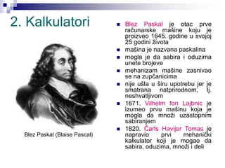 Istorijat razvoja računara | PPT