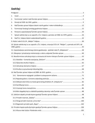 Istorijat šumske uprave Valjevo | PDF
