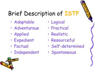ISTP-The MECHANIC.ppt