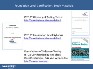 ISTQB Foundation Level: Why, Why Not and How? | PPTX