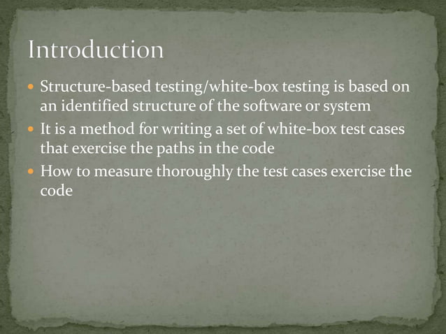 Test design techniques: Structured and Experienced-based techniques | PPT