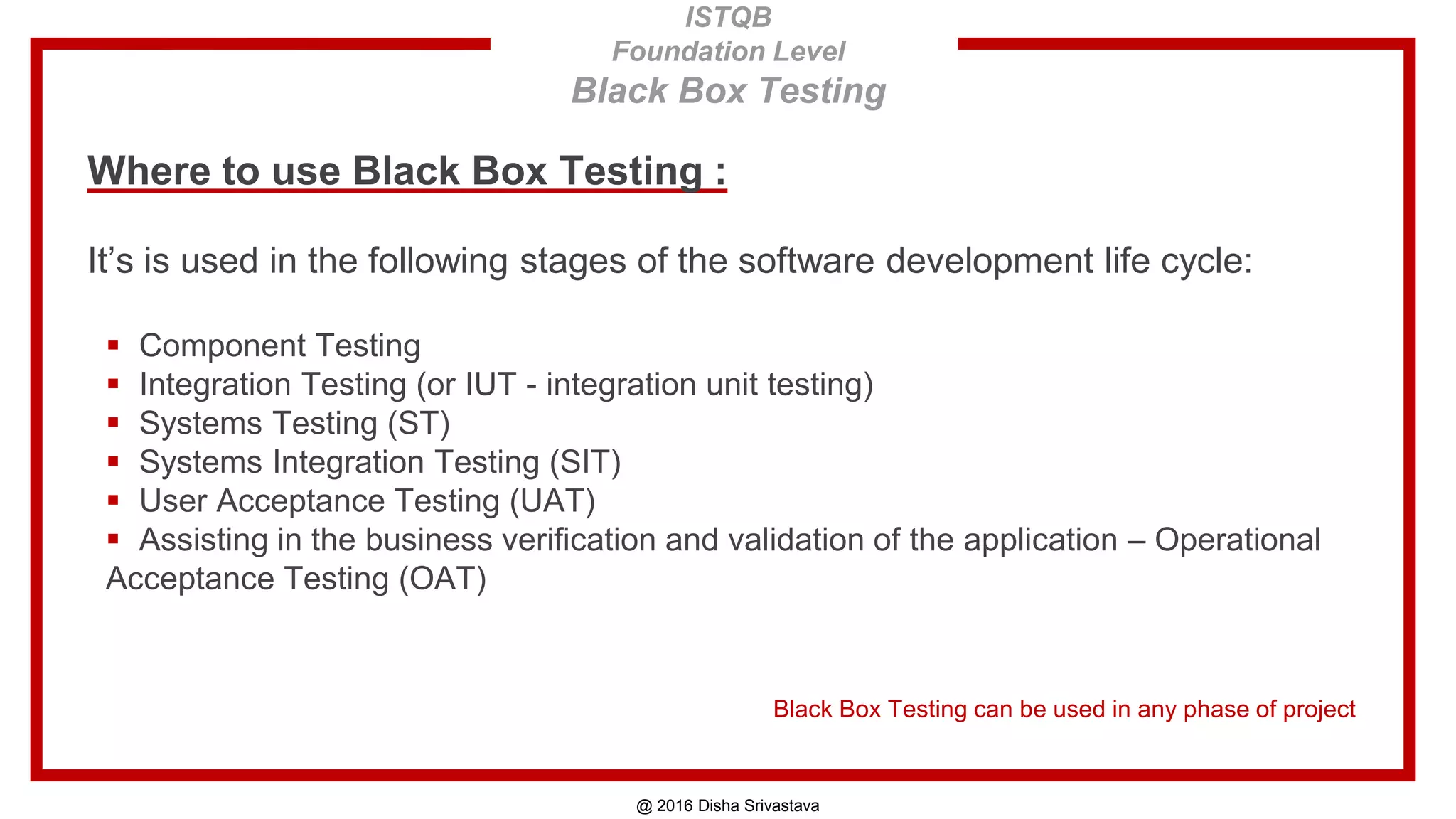 Istqb ctfl-series - Black Box Testing | PDF