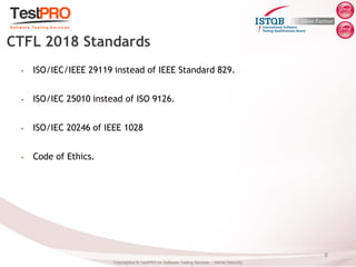 ISTQB - CTFL 2018 Intro | PDF