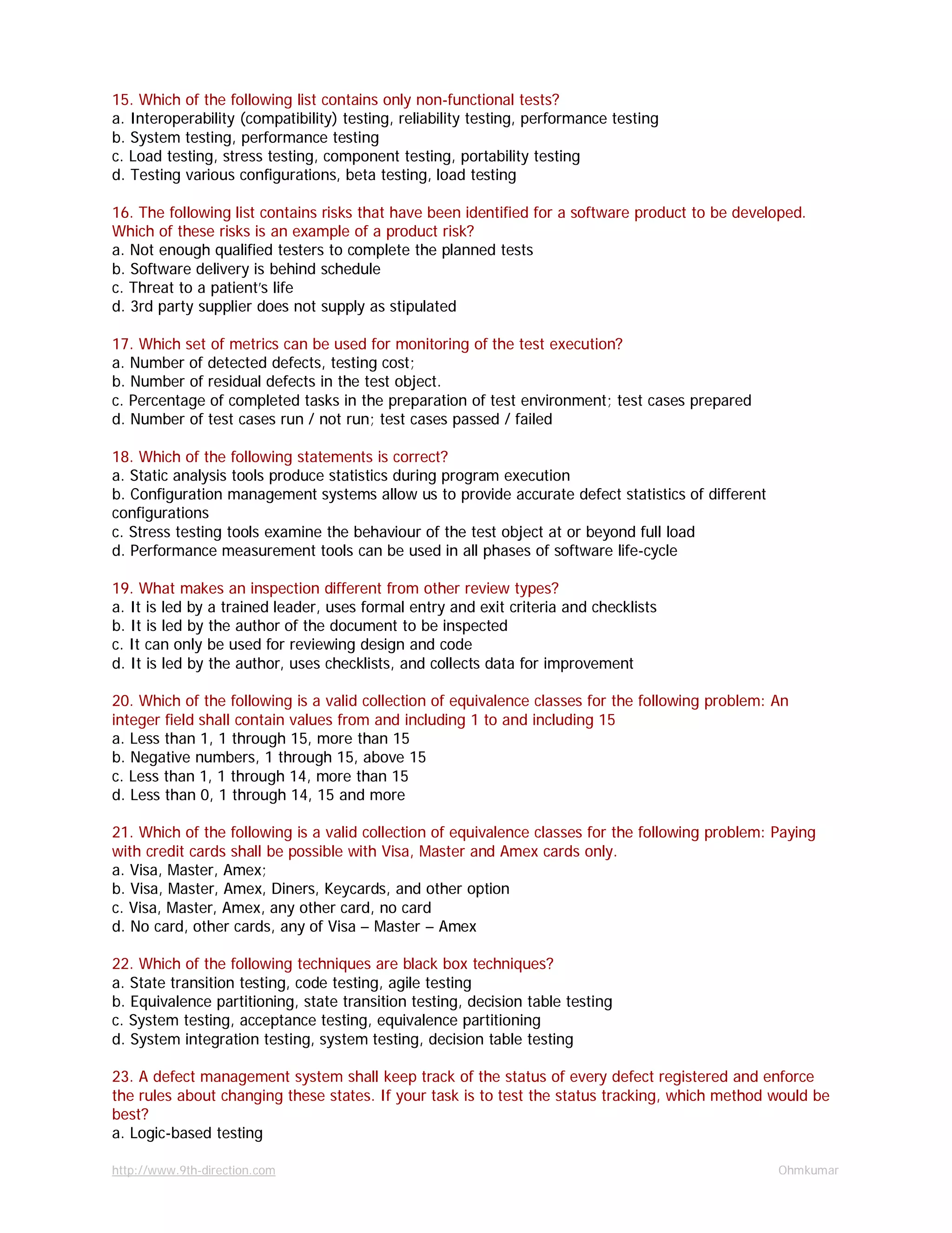 Istqb question-paper-dump-11 | PDF | Computer Software and Applications | Computing