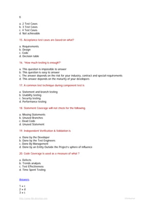 Istqb question-paper-dump-2 | PDF