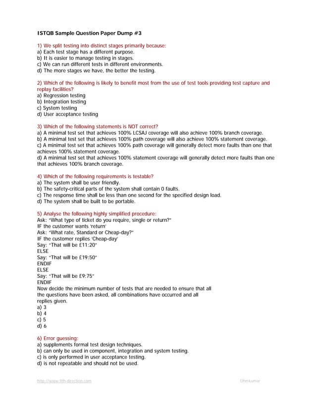 Istqb question-paper-dump-3 | PDF | Computer Software and Applications | Computing