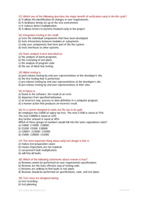 Istqb question-paper-dump-3 | PDF