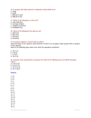 Istqb question-paper-dump-4 | PDF