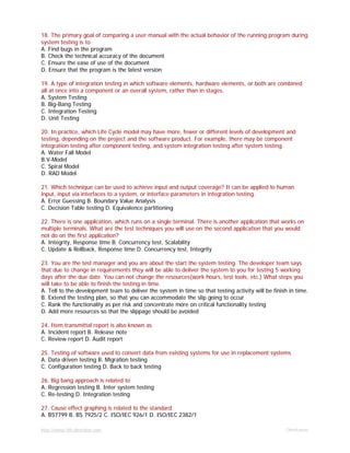 Istqb question-paper-dump-6 | PDF