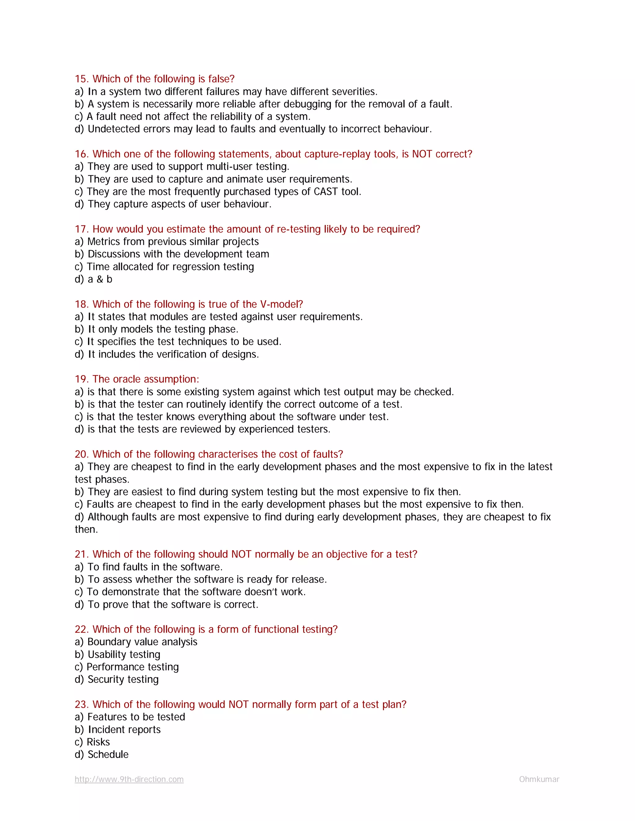 Istqb question-paper-dump-8 | PDF | Computer Software and Applications | Computing