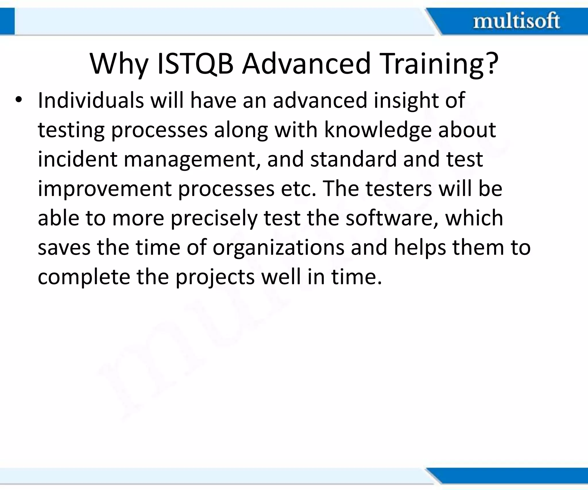 ISTQB Advanced Training | PPTX