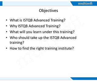 ISTQB Advanced Training | PPT