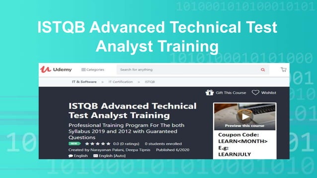 ISTQB Advanced Technical Test Analyst Training | PPTX | Standardized ...