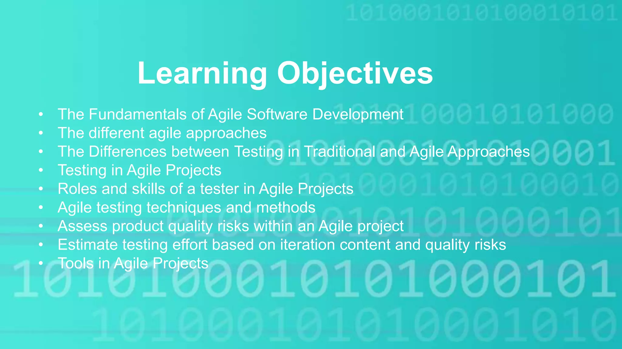 Istqb agile tester foundations professional training | PPTX