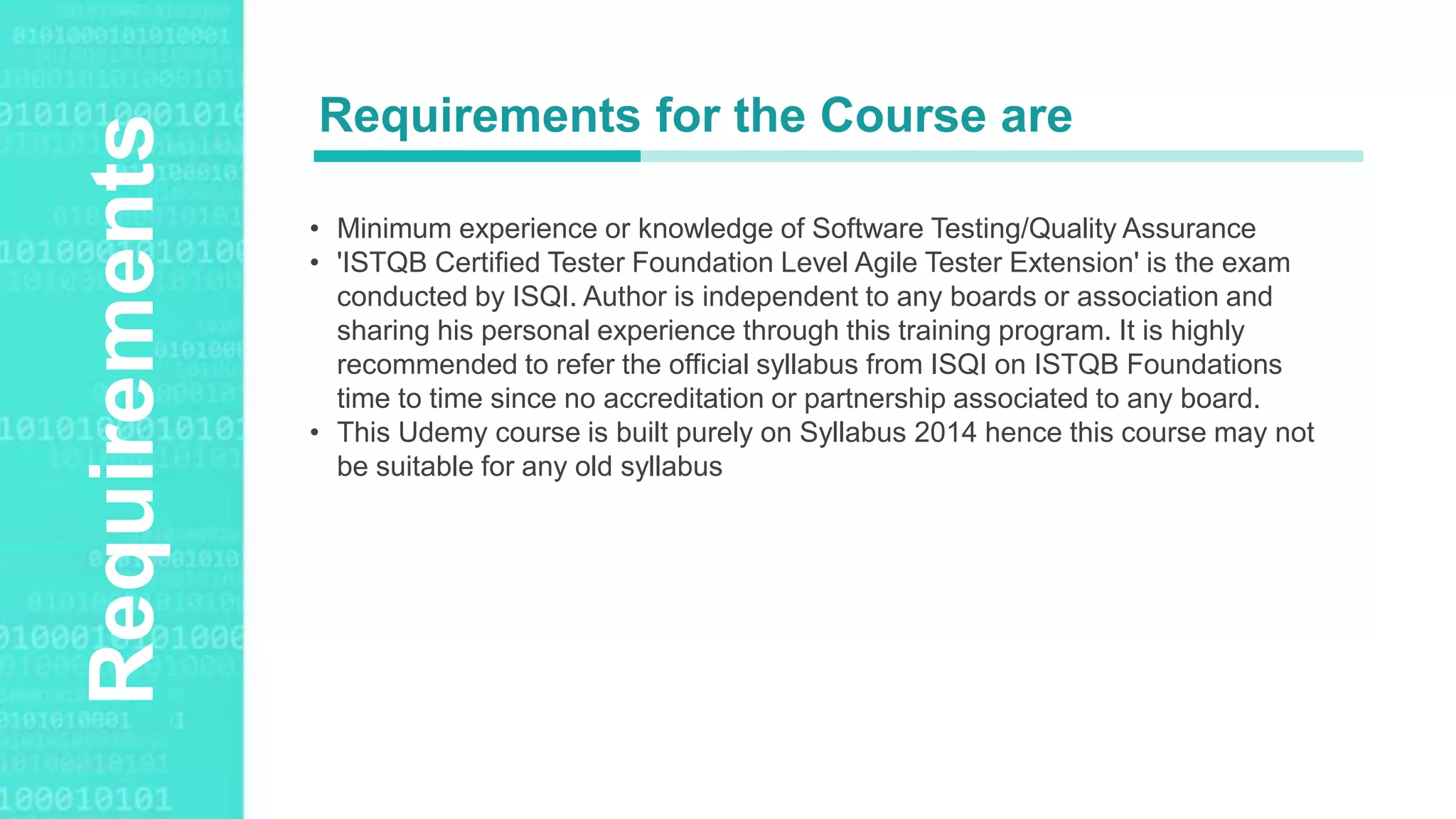 Istqb Agile Tester Foundations Professional Training Pptx Educational Assessment Education