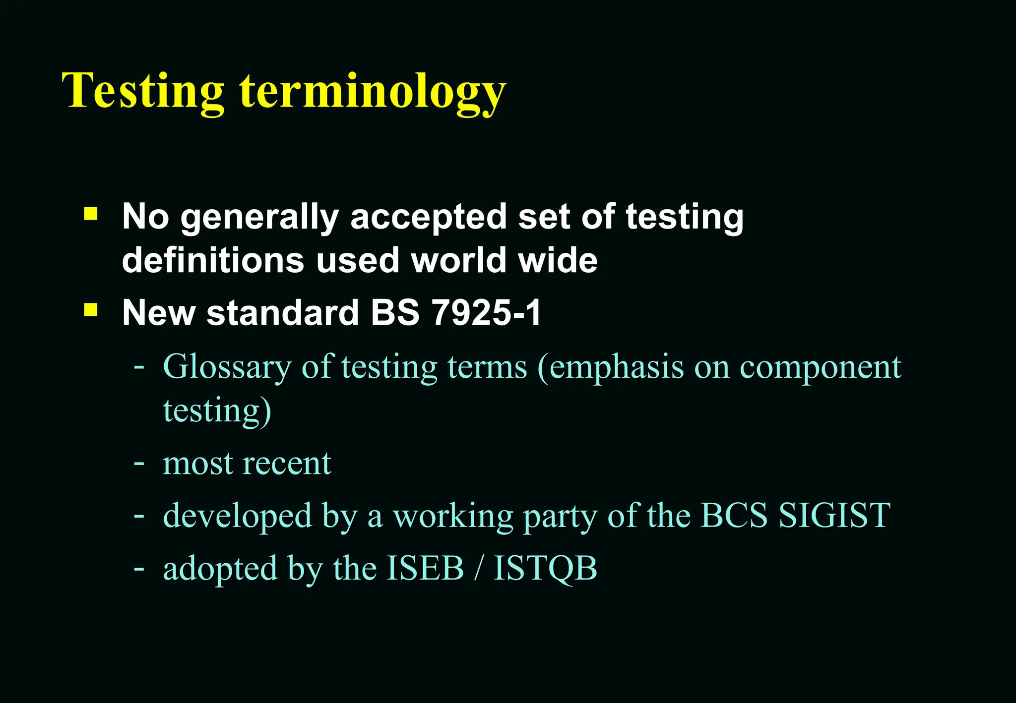 ISTQB Chapter 1 Fundamentals of Testing CTFL | PPT