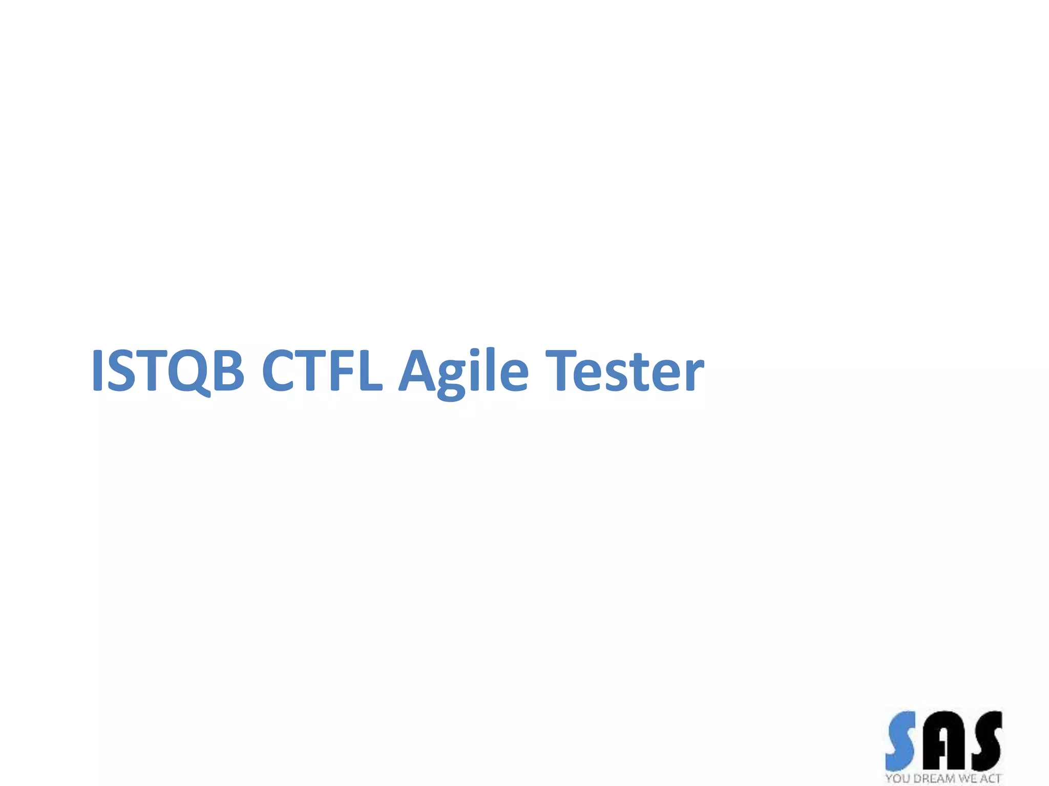 Istqb Foundation Agile Tester 2014 Training Agile Sw Development