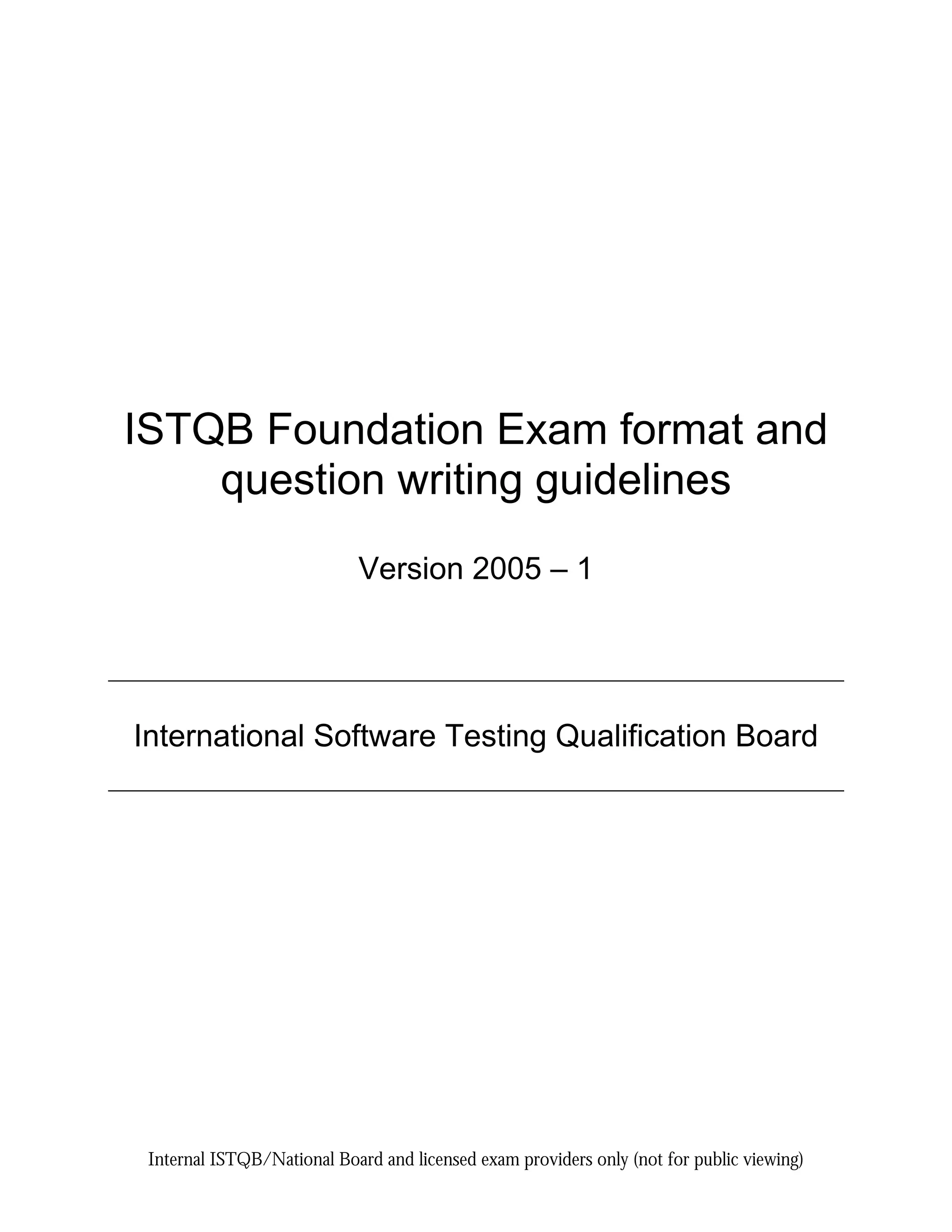 Istqb exam guidelines | PDF