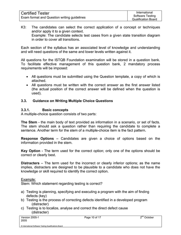 Istqb exam guidelines | PDF