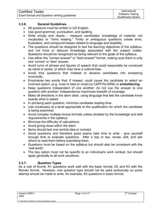 Istqb exam guidelines | PDF