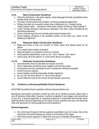 Istqb exam guidelines | PDF