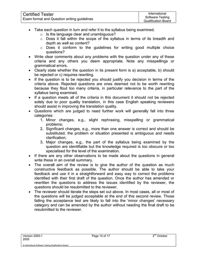 Istqb exam guidelines | PDF