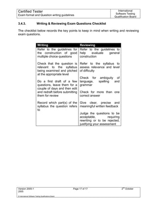 Istqb exam guidelines | PDF