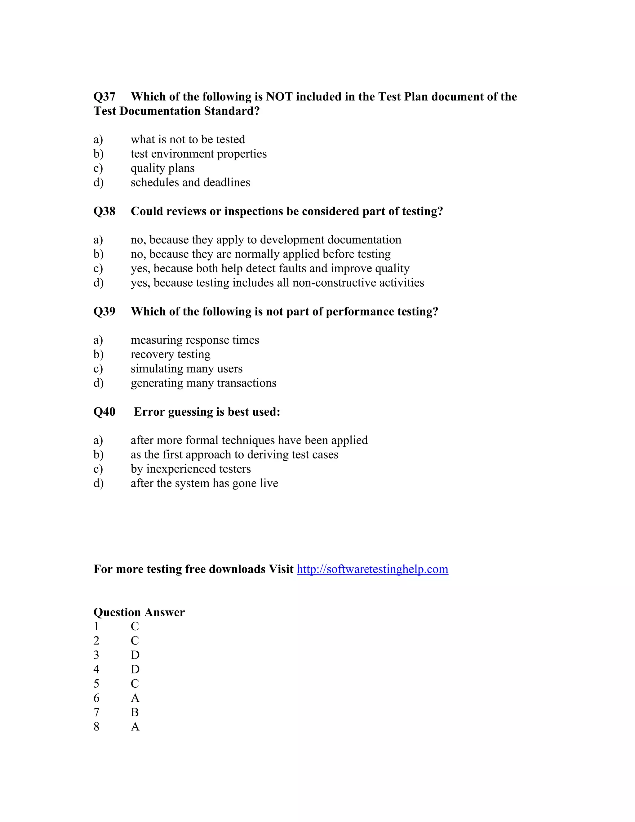 Istqb Exam Sample Paper 2 Pdf