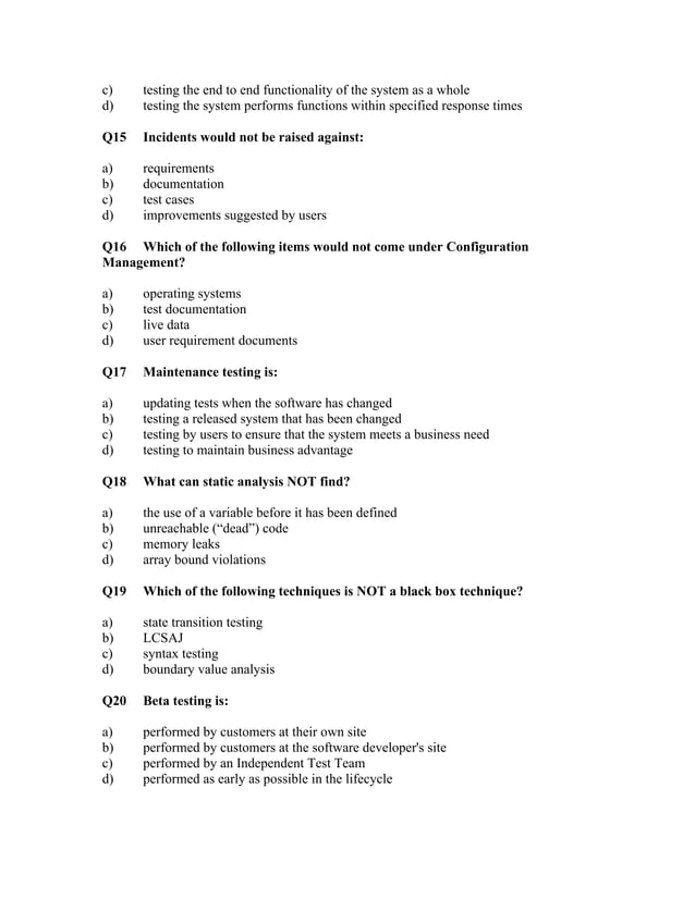 Istqb exam sample_paper_2 | PDF