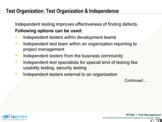 Istqb fl chap_5_edited | PPT | Technology & Computing