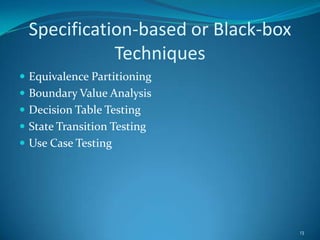ISTQB Foundation Level Basic | PPTX