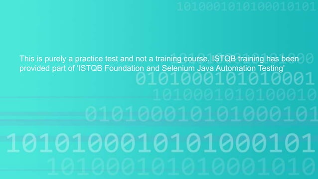 ISTQB Mock Exam (CTFL Foundations) 1000+ Q&A | PPTX