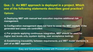 ISTQB Model-Based Tester (CT-MBT) Exam | Questions & Answers | PPT ...