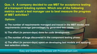 ISTQB Model-Based Tester (CT-MBT) Exam | Questions & Answers | PPT ...