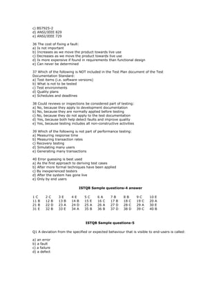 Istqb Sample Questions | DOC