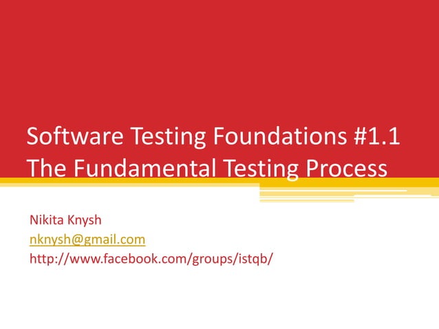 Fundamental Test Process New | PPTX | Computer Software and ...