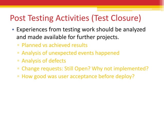 Fundamental Test Process New | PPTX | Computer Software and ...