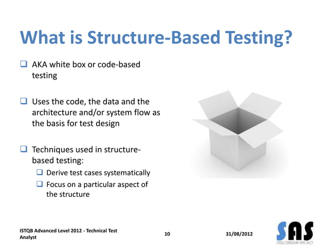 ISTQB Technical Test Analyst 2012 Training - Structure-Based Testing