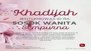 ini adalah penjelasan tentang istri - istri Rasulullah yang mendampingi ...