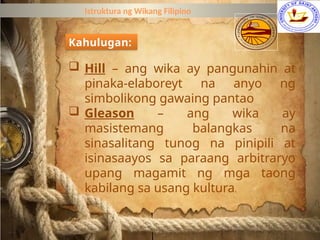 Pagbabalik-tanaws sa Istruktura ng Wikang Filipino | PPT
